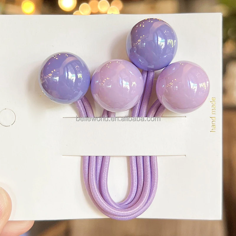 BELLEWORLD Knocker Ball Hair Ties 2pcs/set Candy Color Ponytail Holder ...