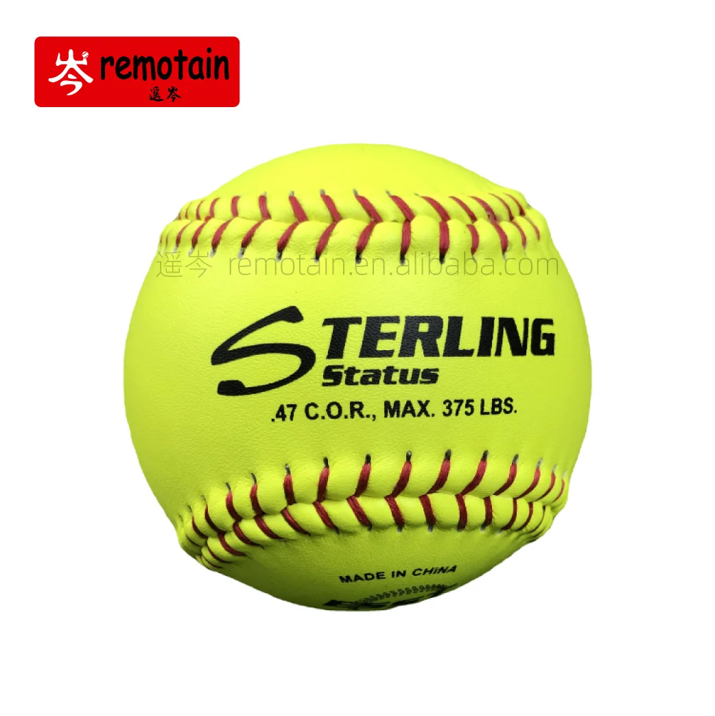 Custom Logo Professional Softball 12 Inch Pu&cork Core Yellow Split ...