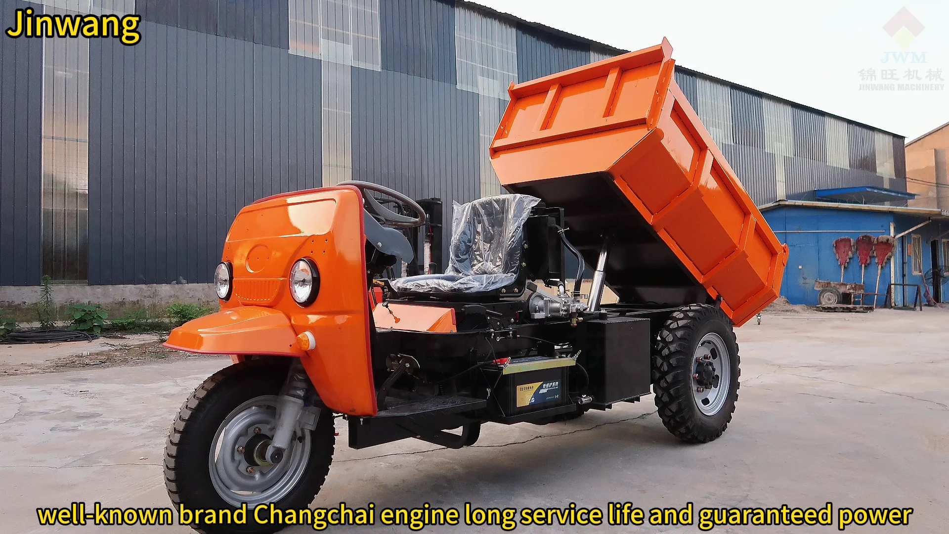 Jinwang 2 Ton 22hp Diesel Dumper Tricycle Dumper Three Wheel Mining ...