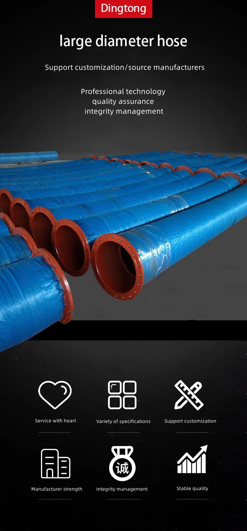 Large Diameter Suction And Drainage Flange Hose Can Be Customized For ...