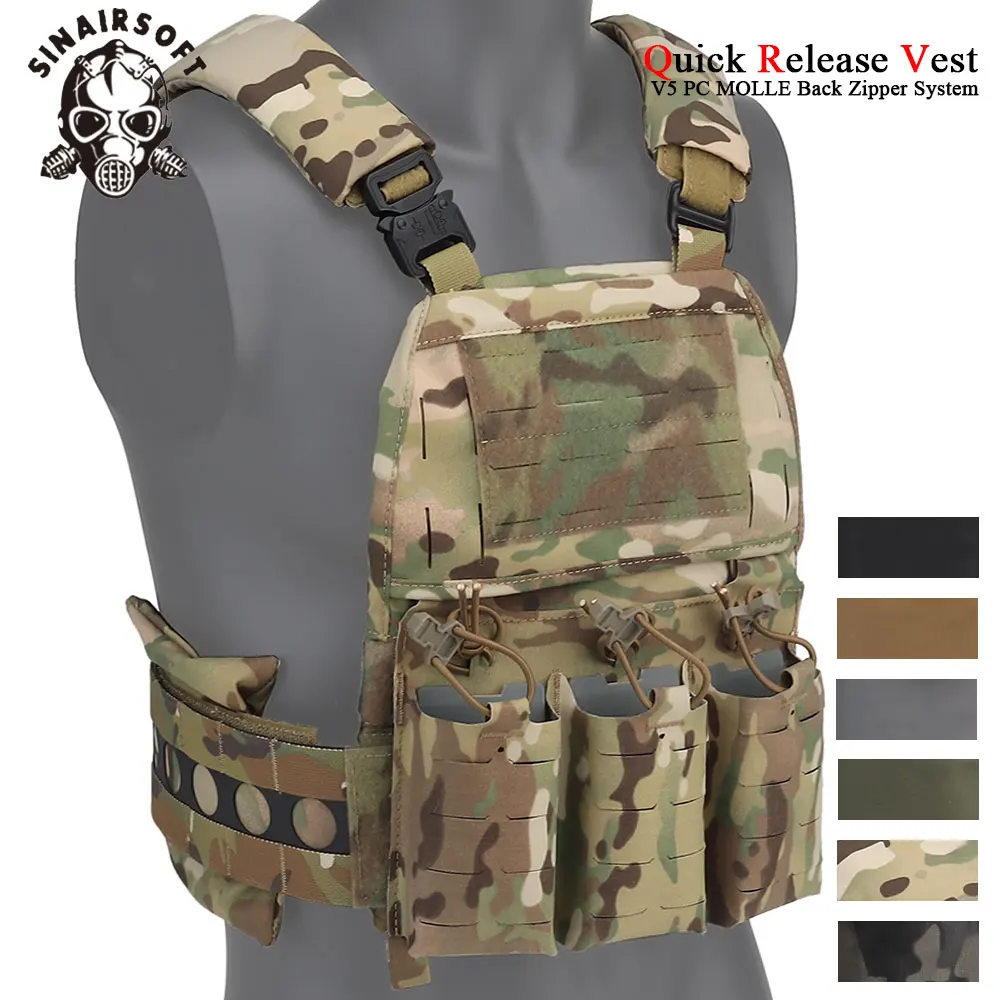 FCPC V5 Tactical Vest Plate Carrier Quick Detach With Front Mag Insert ...