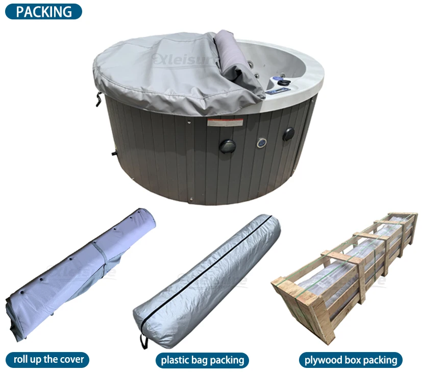 New Type Grey Spa Rolling Cover Oxford Cloth Roll-up Hot Tub Cover ...