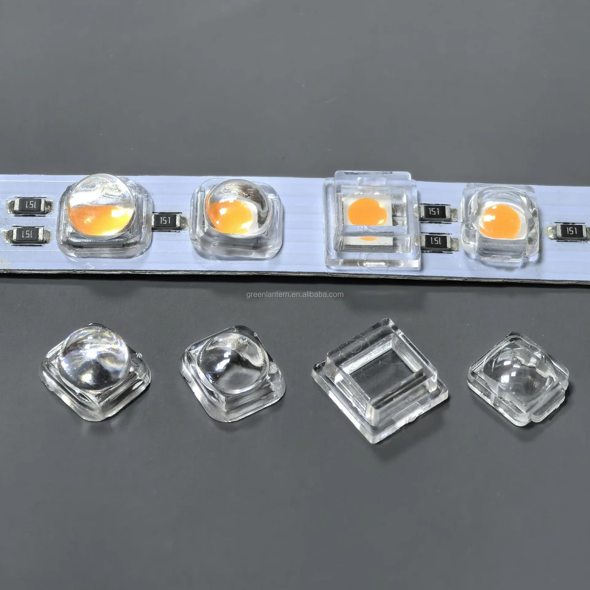 5050 LED Lens Reflector Collimator PMMA - 30 60 120 140 Degree Convex ...