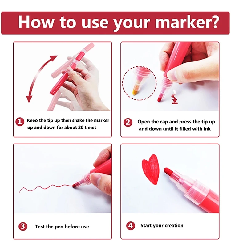 Craft Smart 24-Color Permanent Acrylic Paint Marker Pens - OEM Available