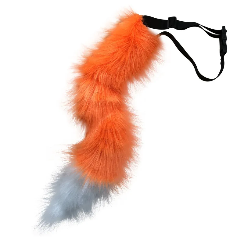 Wholesale Custom Real Fox Tail 35-65cm Fluffy Foxtail Animal Fur Tail ...