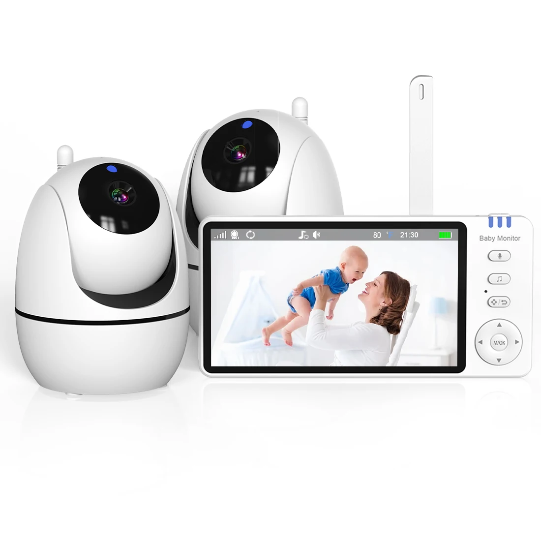 Newest 5.0 Inch Two Way Audio Temperature Night Vision Baby Crying ...