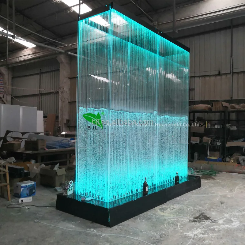 Project Hotel Indoor Decoration LED Glowing Acrylic Waterfall Wall