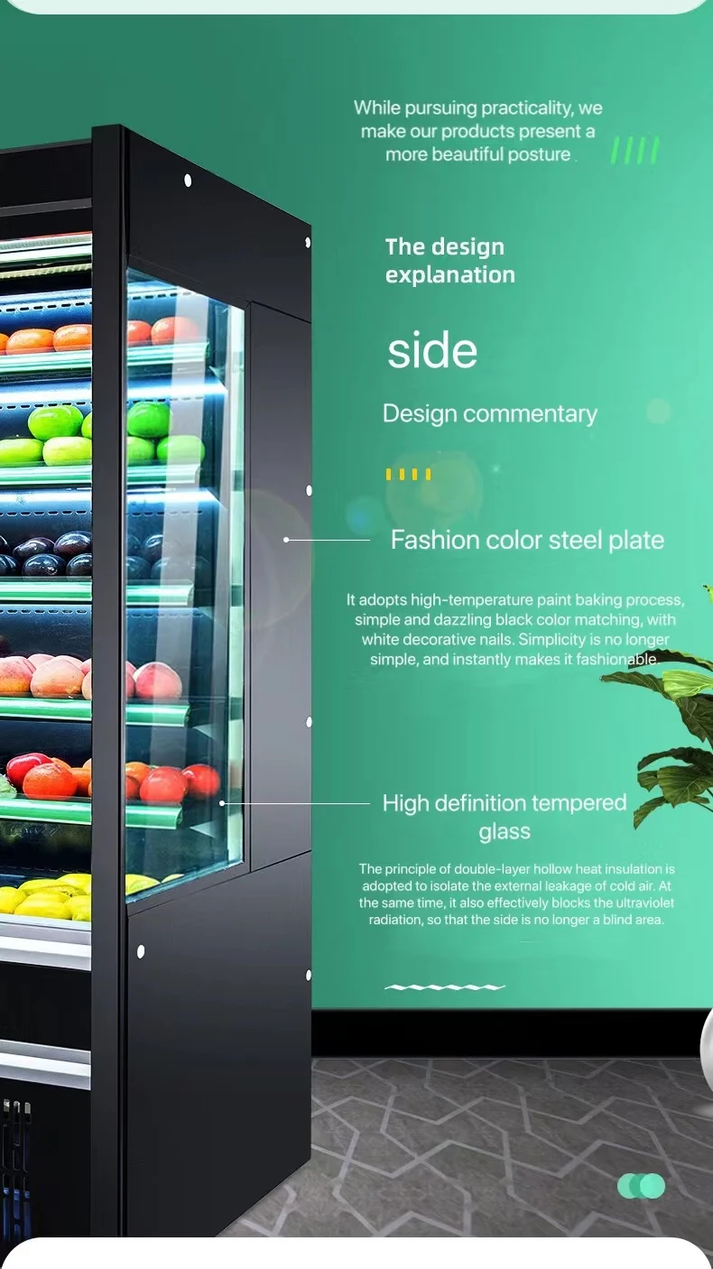 VEGETABLES FRUIT DISPLAY REFRIGERATORS - COMMERCIAL OPEN CHILLERS