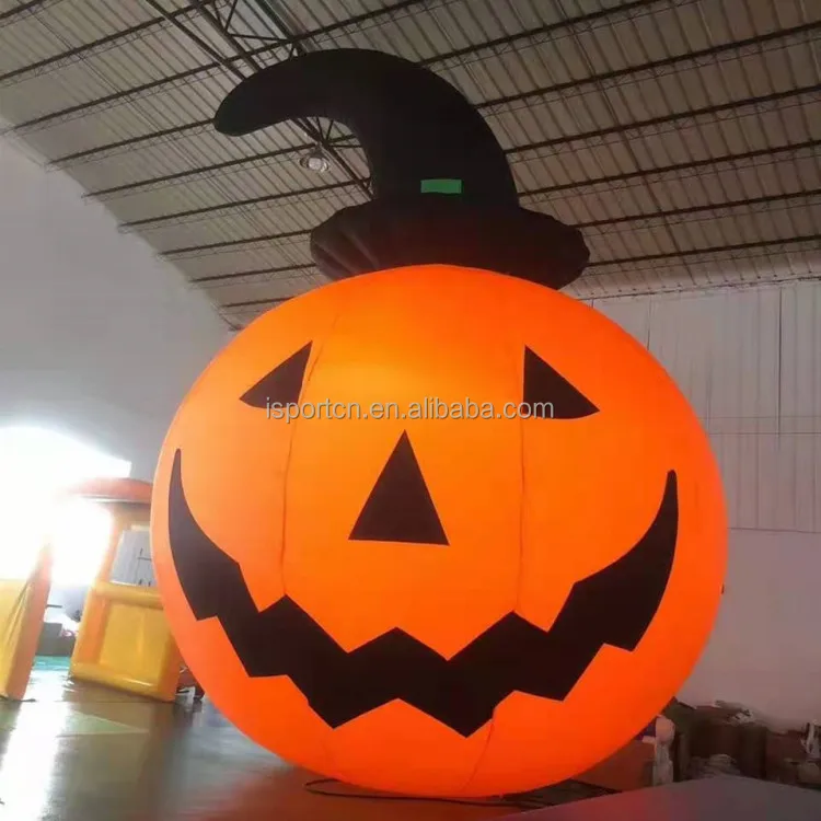 Giant Large Outdoor Led Light Head Ghost Halloween Themed Inflatables ...