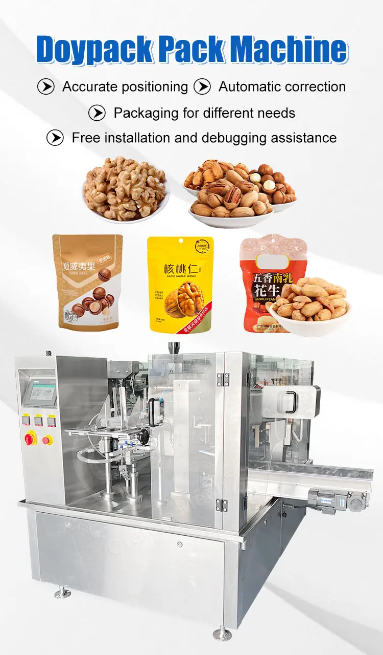 Rotary Preformed Pouch Packaging Machine Food Packaging Machine Bag ...