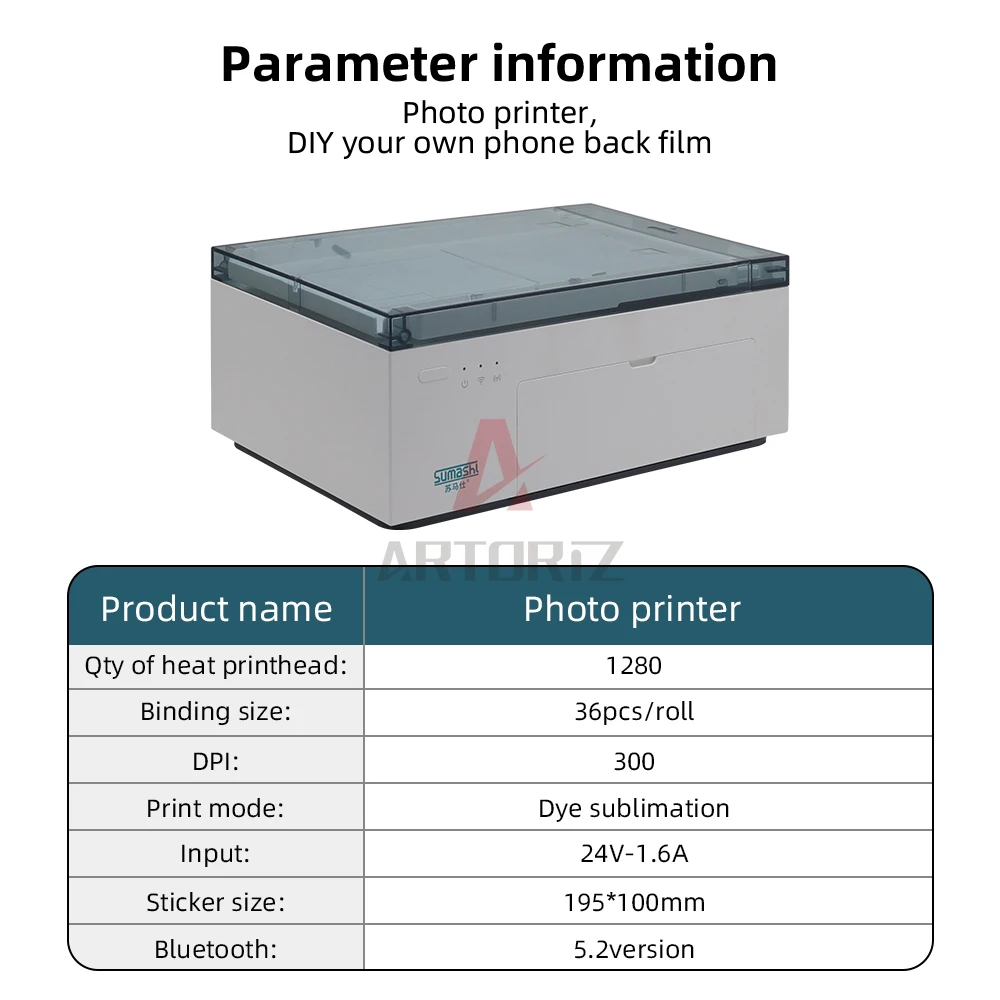 Mini Thermal Photo Printer - Compact Color 300dpi