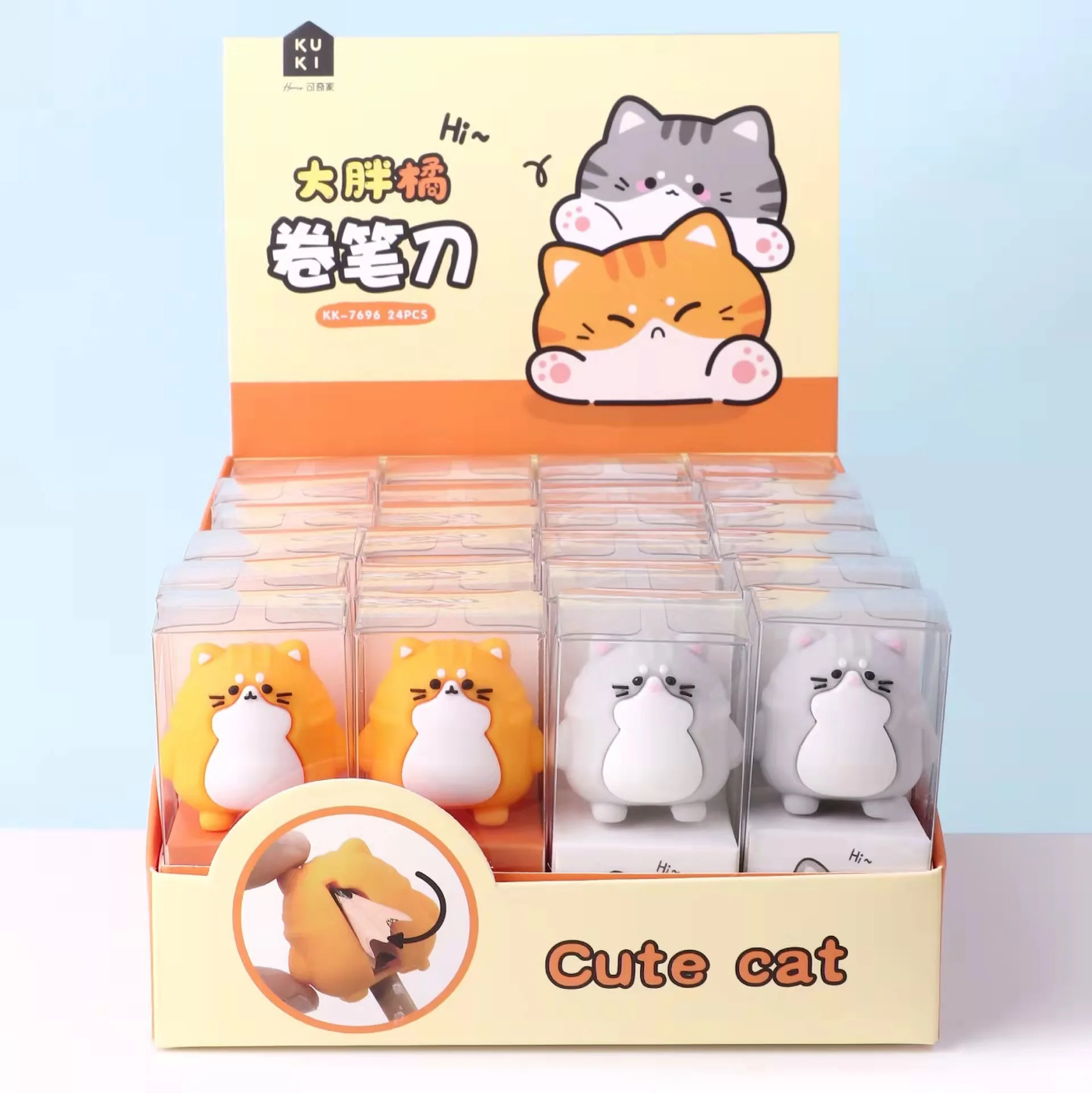Promotional Stationery Children Kawaii Cute Silicone Cat Pencil ...