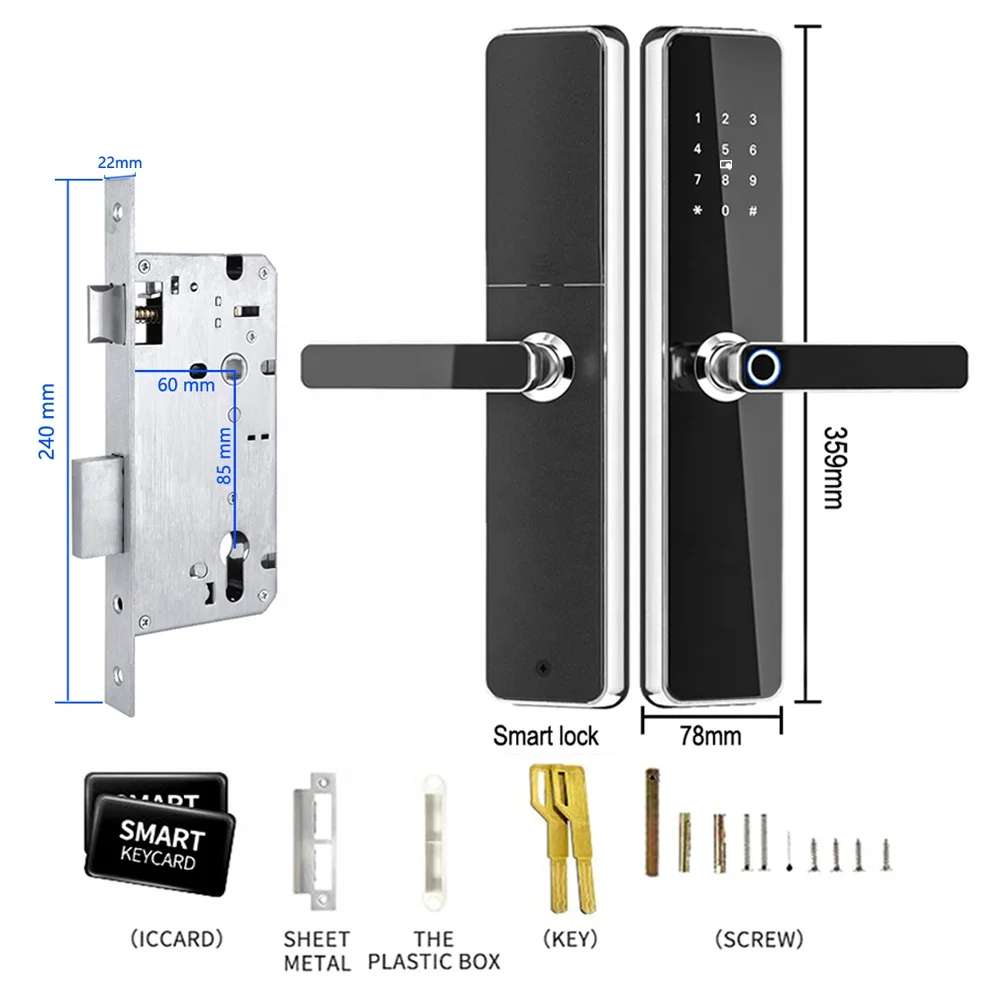 Ttlock Stainless Steel Smart Door Lock - Secure & Convenient