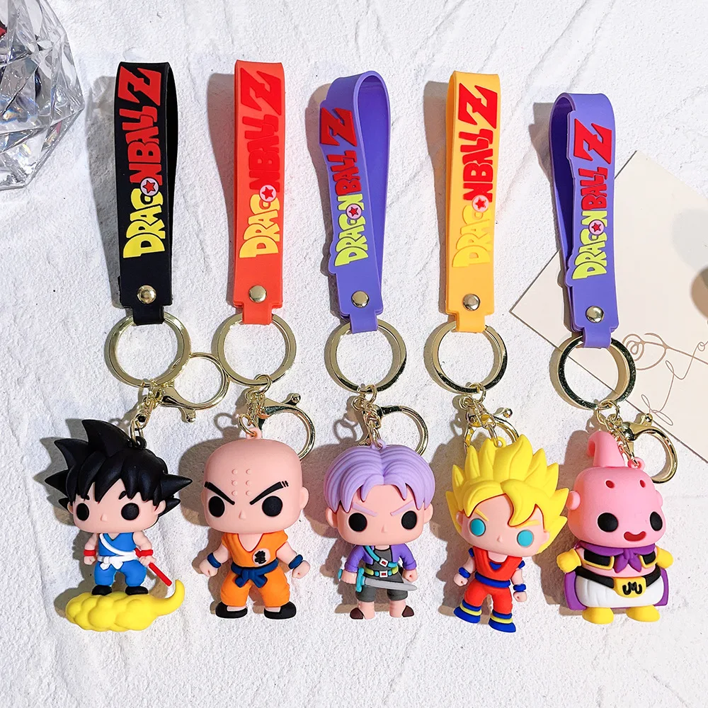New 3d Pvc Rubber Keychain Dbz Anime Character Saiyan Roshi Kuririn ...