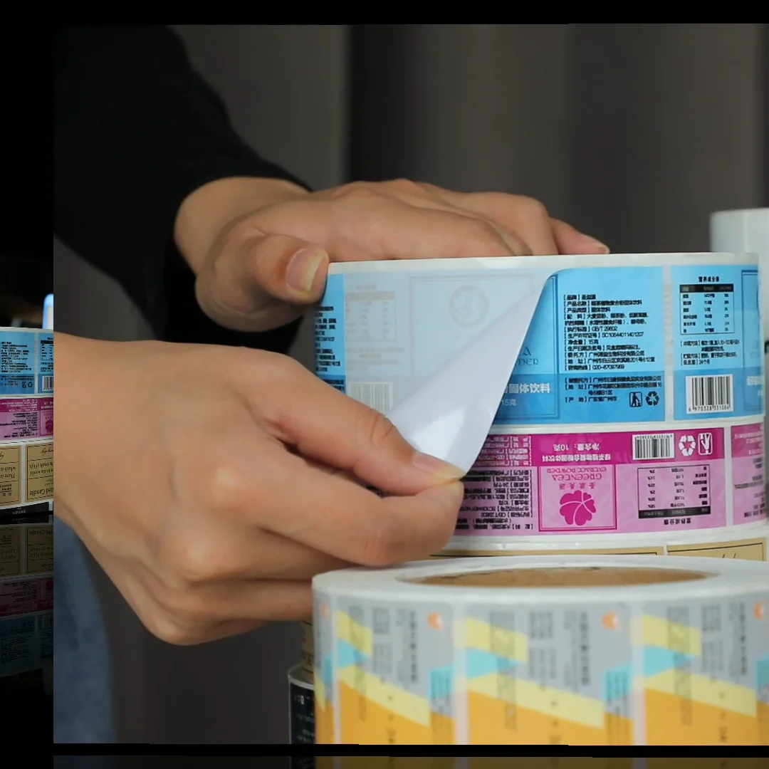 Custom Adhesive Vinyl Sticker Roll For Packaging - Buy Vinyl Sticker ...