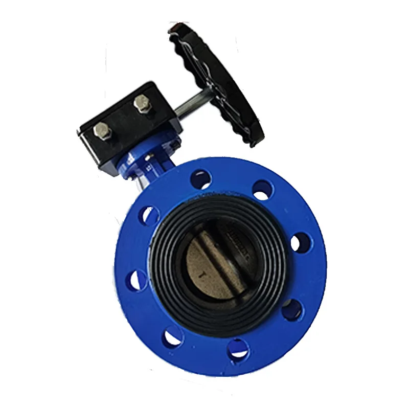 Manual Butterfly Valve Wafer Type Cast Iron Butterfly Valves Double ...