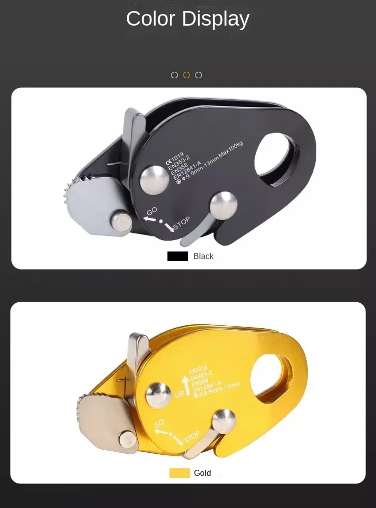 Stop Climbing Rope Grab - Self-Braking Descender Gear