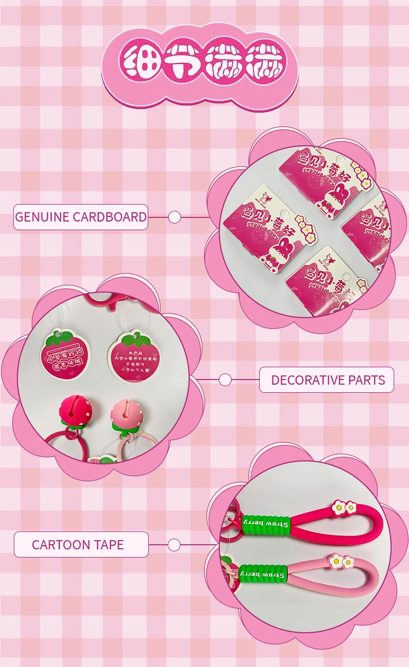 New Design Glitter Quicksand Keychain Liquid Floating Strawberry Rabbit ...