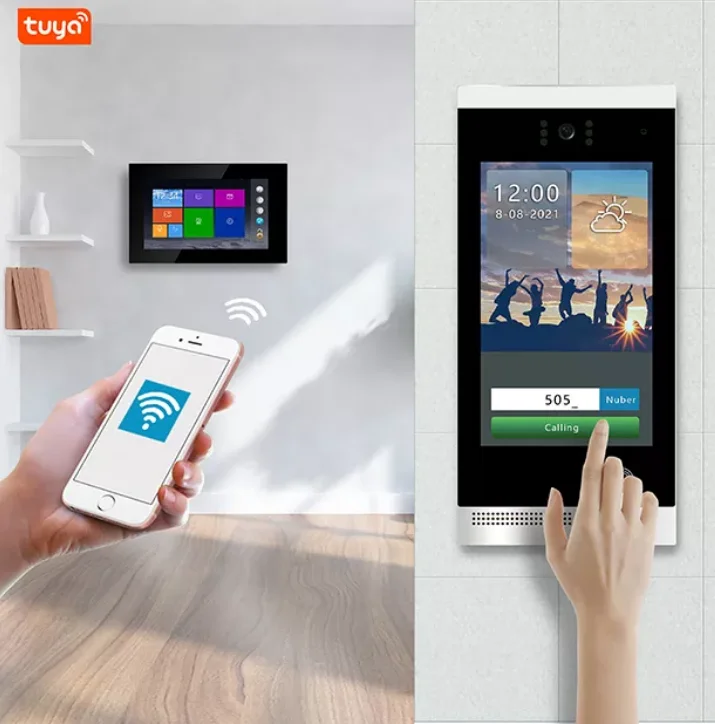 Tcp/ip Wire Video Intercom System With Tuya Remote Control For Multi ...