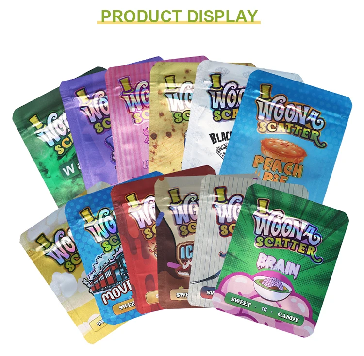 Custom UV Printed Resealable Mini 1g Zipper Pouches