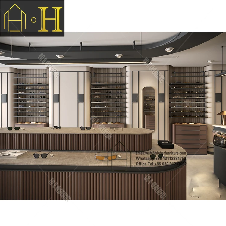 Customized Glasses Optical Store Display Showcase Furniture Optical Store Display Showcase For ...