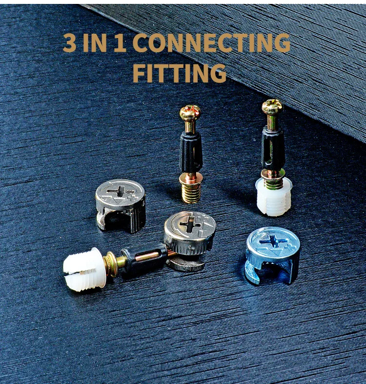 High Quality 3 In 1 Furniture Joint Connector Bracket Fastener Bolts ...