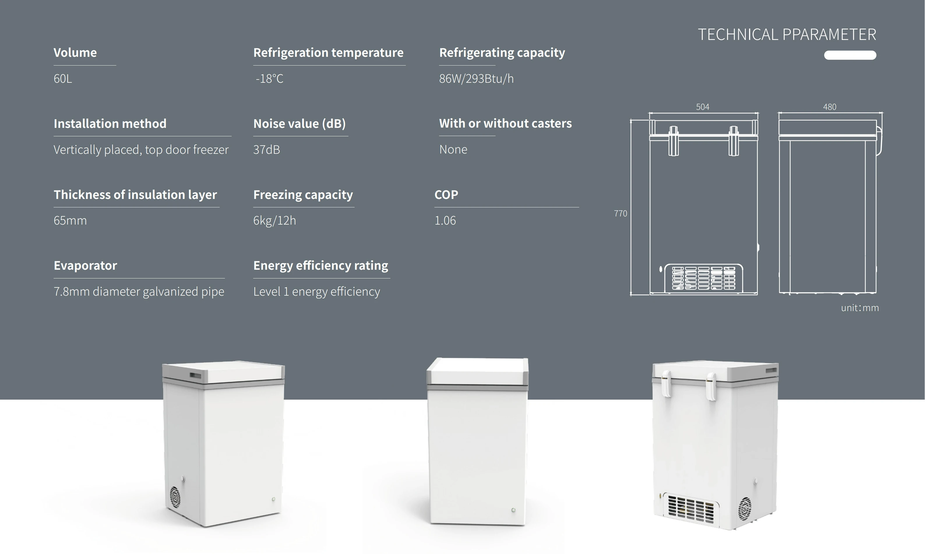 Low Energy Consumption And Environmental Protection Household 60l ...