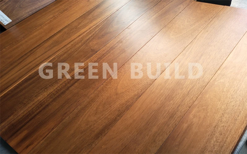 Waterproof Brown Teak Solid Wood Flooring - Durable & Stylish