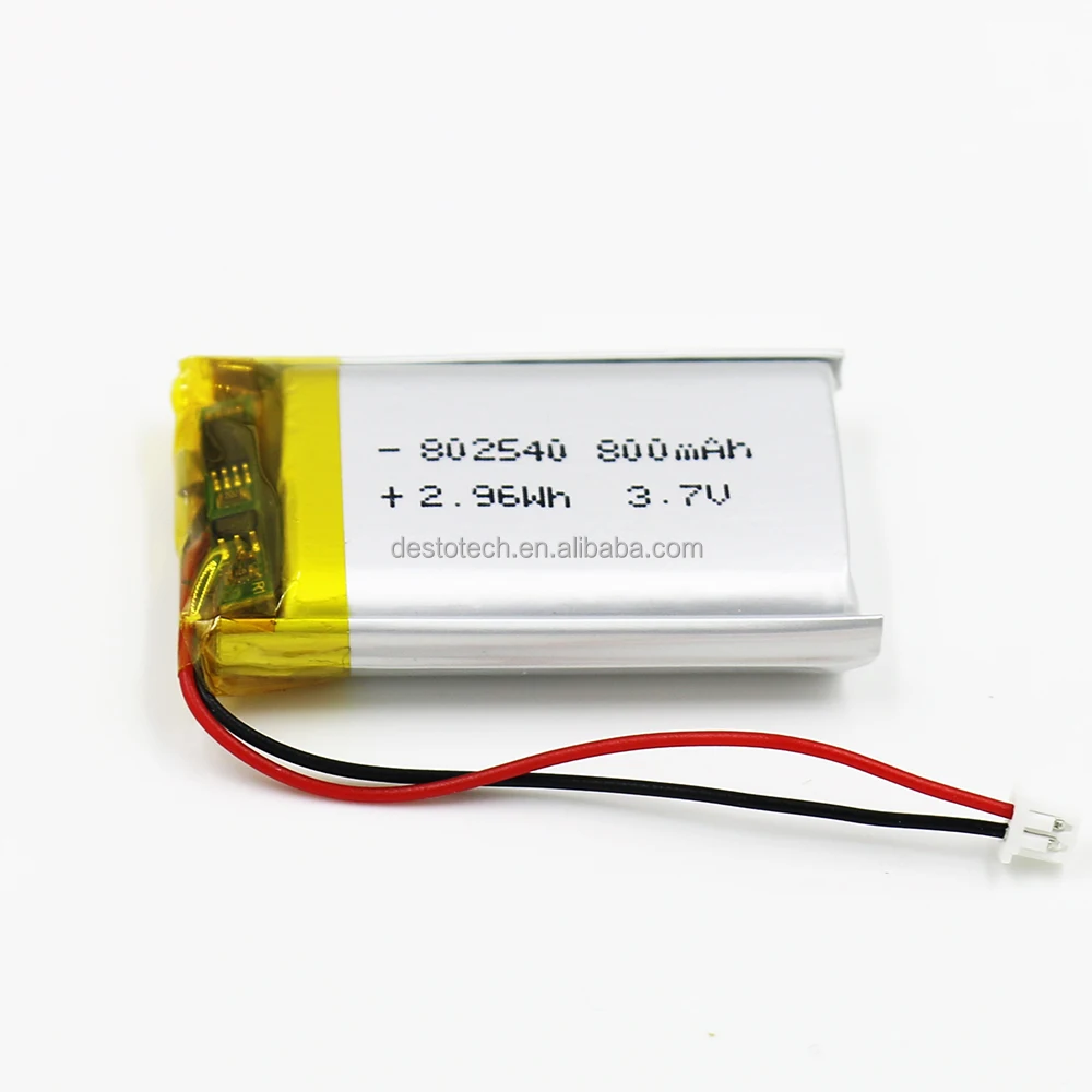 3.7v 2.96wh 800mah Lipo 1s Polymer Rechargeable 802540 Battery Rapid ...