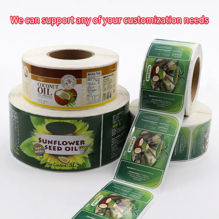 Custom Waterproof Adhesive Packaging Label Food Sticker Brand Logo Qr ...