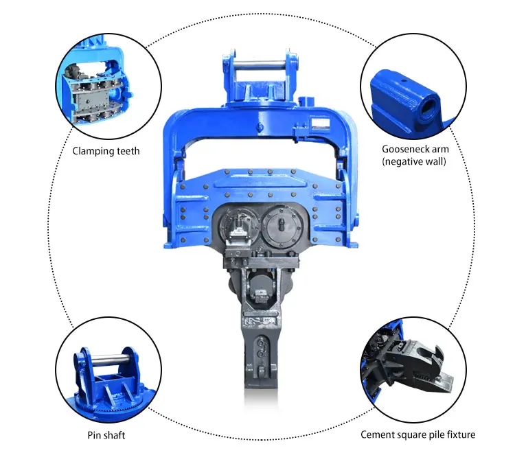 Everstar Hydraulic Vibro Hammer With Eccentric Moment 5.7kgm For Steel ...