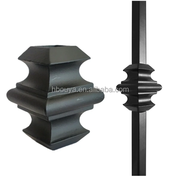 OUYA Modern Design Iron Baluster with Aluminum Square Collars Knuckles ...