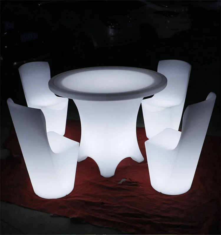 Garden Lights Led Outdoor Chair Set Glow bar Rechargeable Led Furniture ...