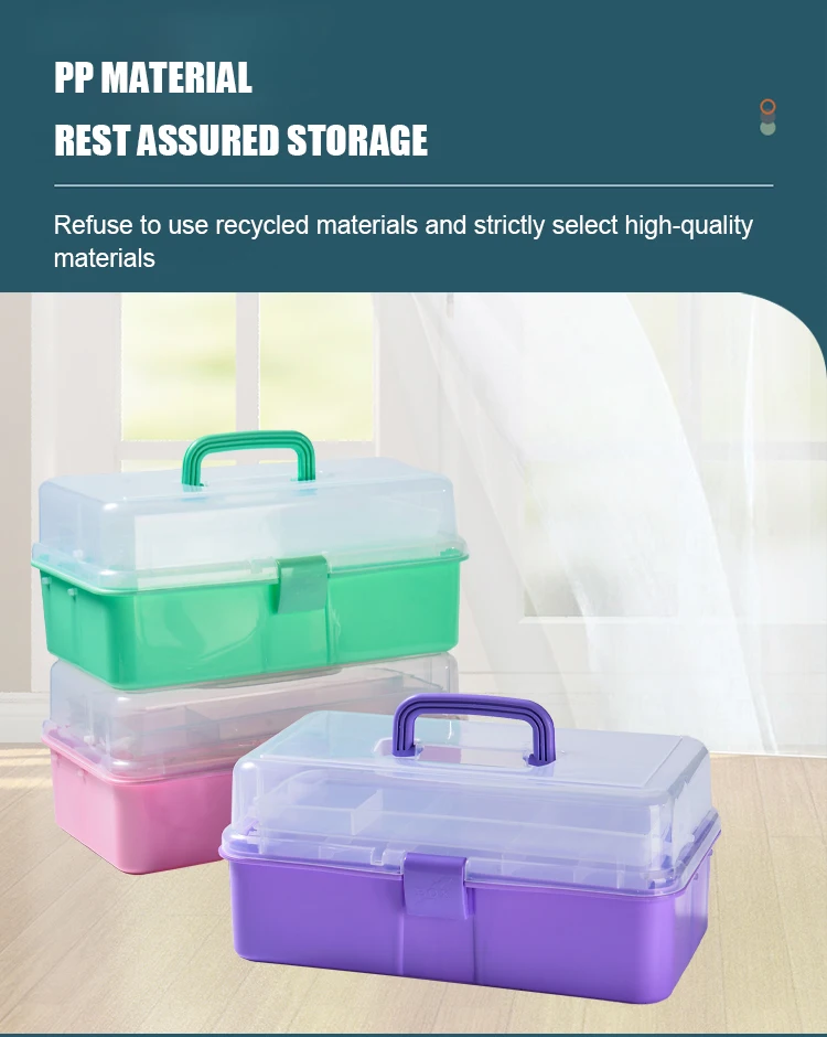 New Model Storage Box Plastic Large Three Layers Cosmetic Storage Box ...