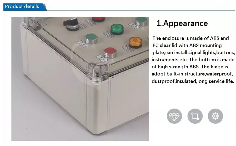 Waterproof Push Button Control Box For Industrial Control Emergency Stop Push Button Electrical ...