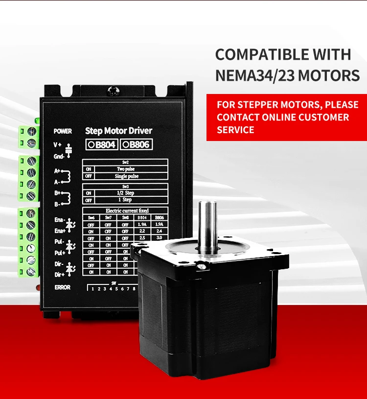 Kaihong B804-b806 12v/24v Nema 23 Stepper Motor Driver & Controller For ...