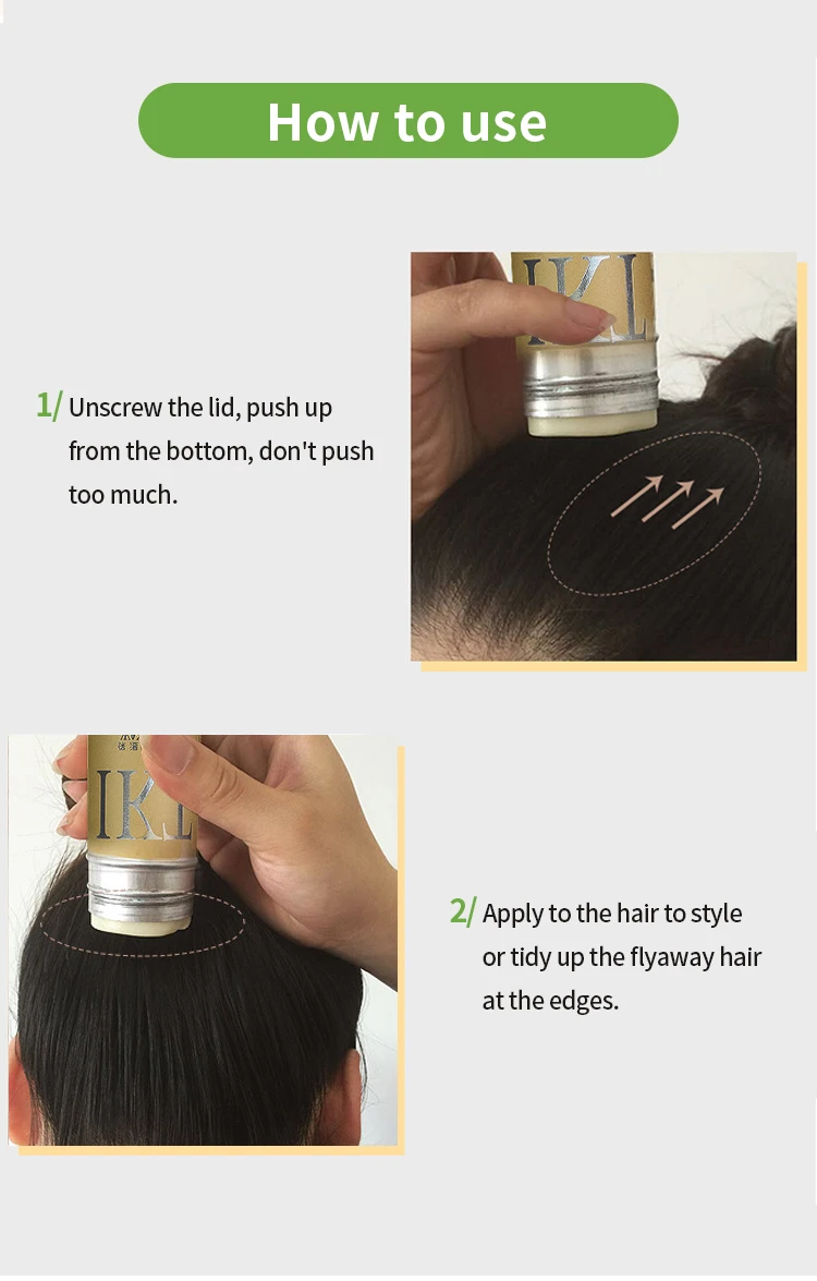 Private Label Organic Styling Edge Control Hairwax Matte Gummy Hair Wax ...