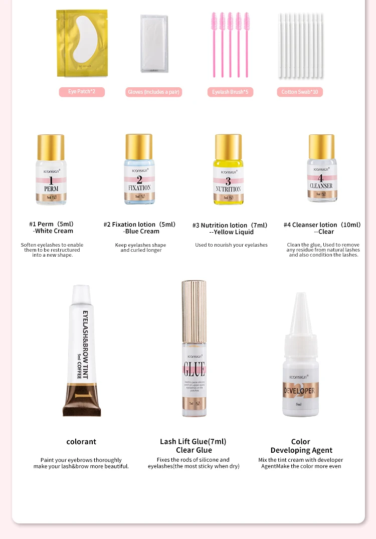 Iconsign Lash Lift and Tint Kit - Semi-Permanent Eyebrow Dye