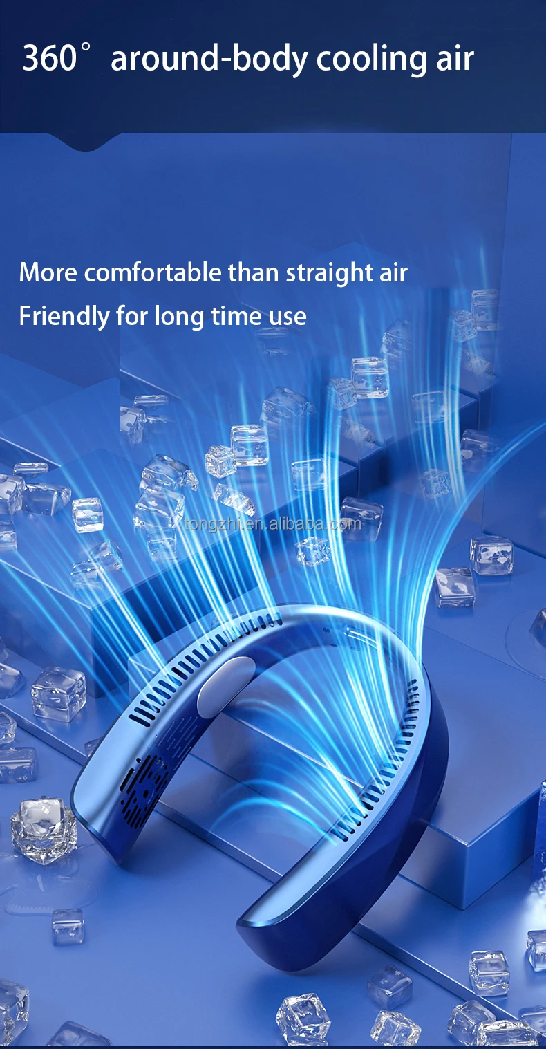Wearable Neck Fan Usb Portable Cooling Fan Outdoor Rechargeable Sports ...