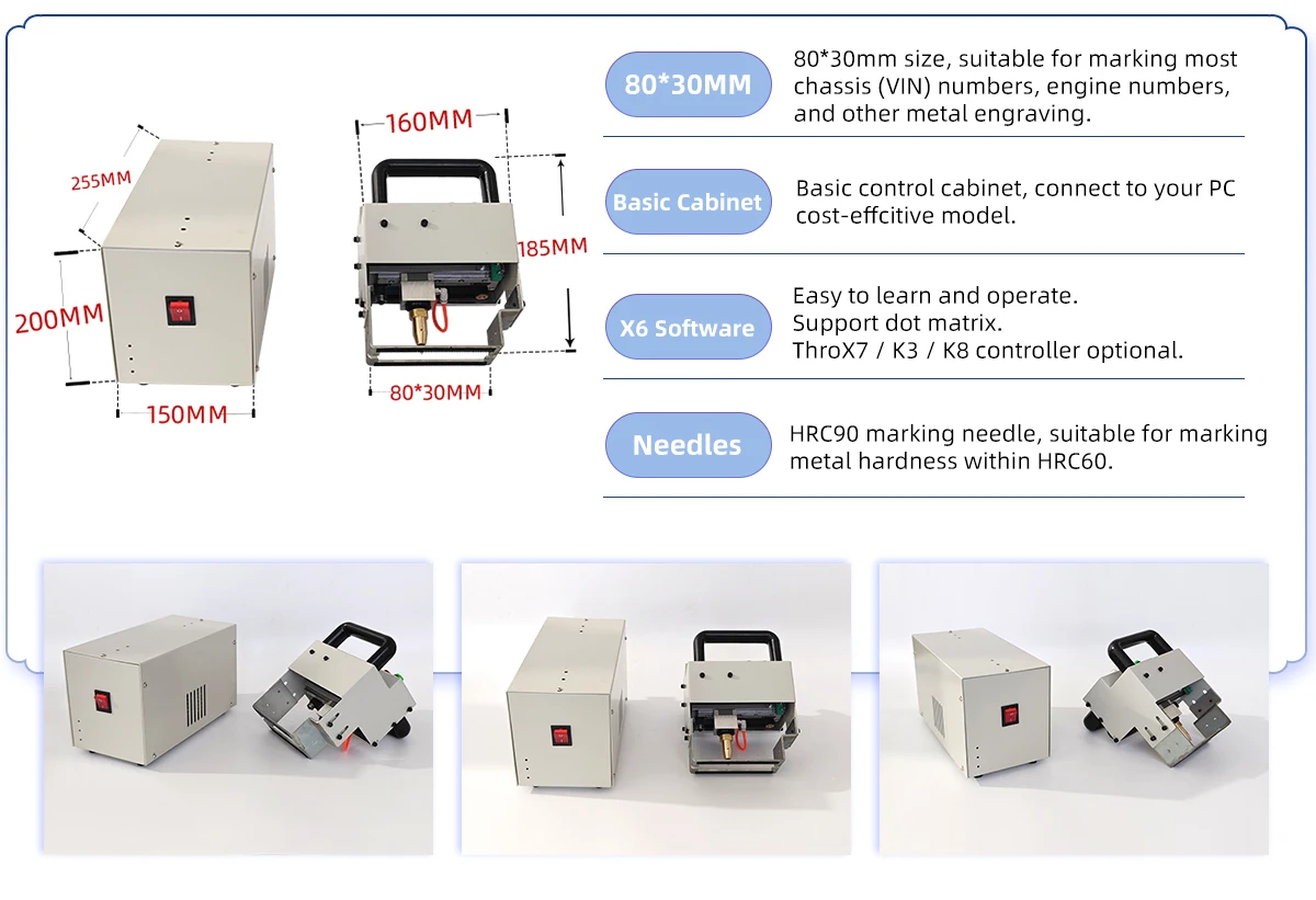 Vin Chassis Number Dot Peen Punching Engraving Machine Dot Pin Marking ...