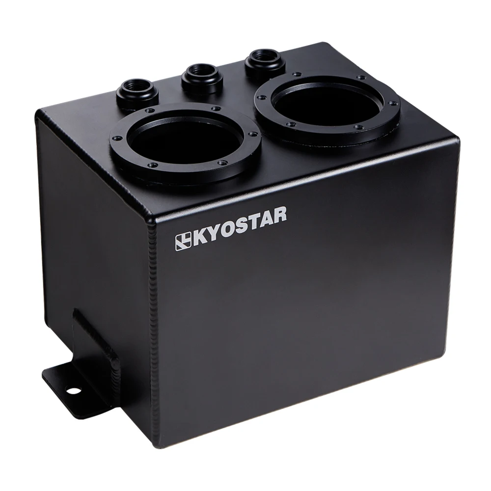 Black 3L Aluminum Dual Fuel Surge Tank With 2 High Flow 300LPH 044 Fuel ...