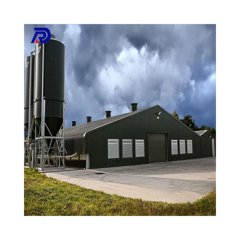 Customized Arc Roof Steel Frame Chicken House Poultry Farm Prefab ...