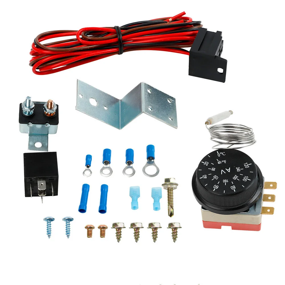 Thermostat Control Relay Wire Kit for Adjustable Radiator Fan