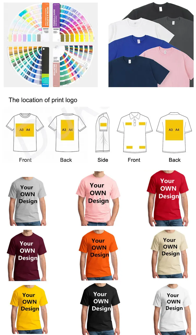 Wholesale Blank Plain T-Shirt - Custom Your Logo Printing