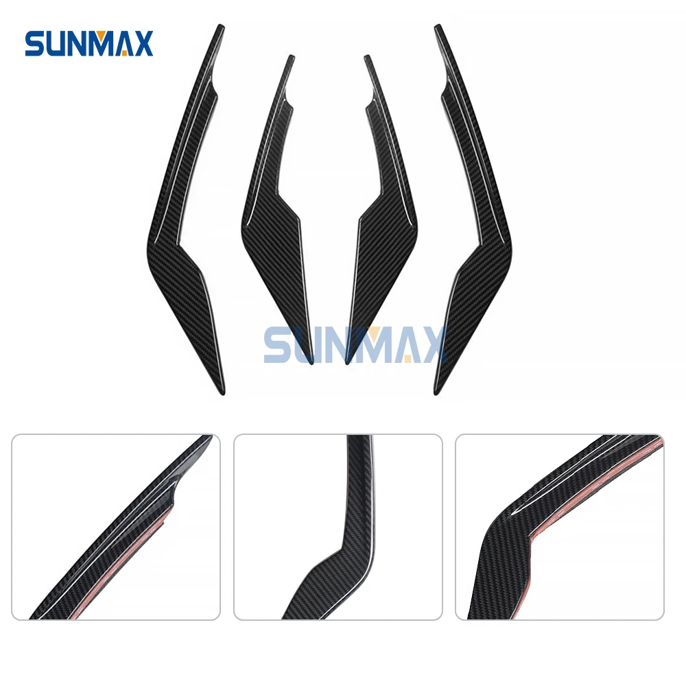 Sunmax Real Carbon Fiber Front Bumper Canards For Bmw M3 M4 G80 G82 ...