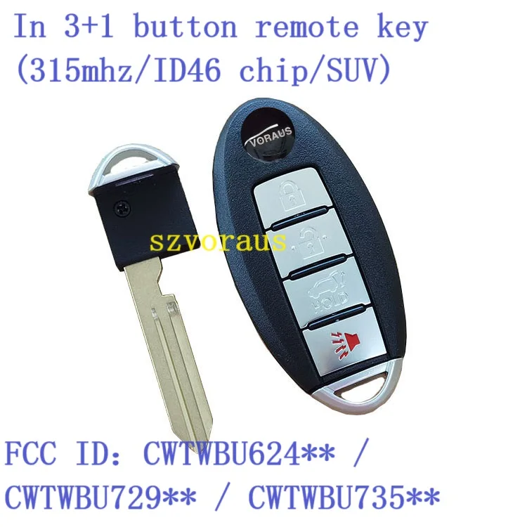 In 4 Button Smart Remote Key 315mhz -id46 Chip (suv) - Buy In 4 Button ...