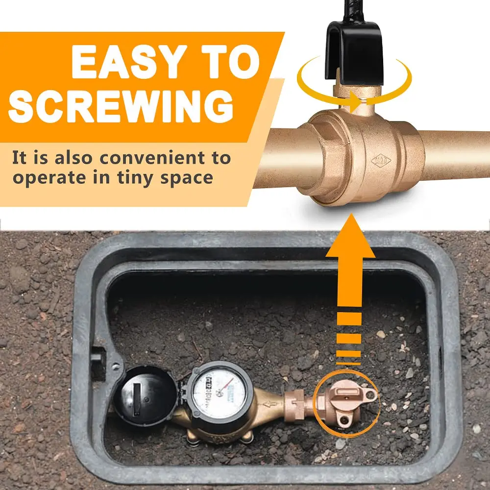 17 Inch Water Meter Key - Versatile & Durable Utility Tool