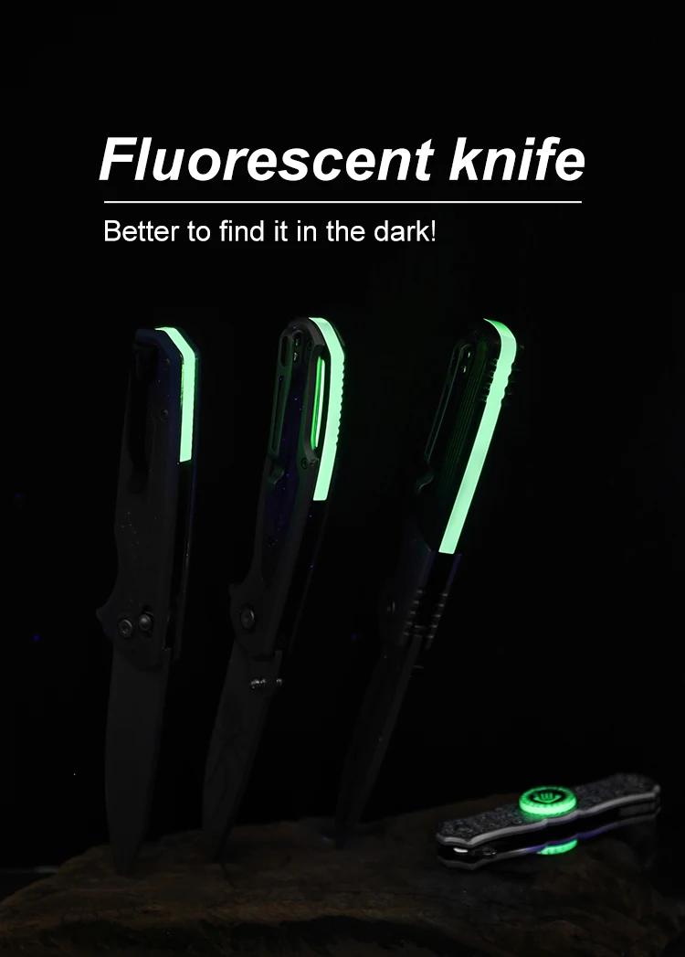 2024 Glow in the Dark Pocket Knife - Ideal for Camping & Hunting