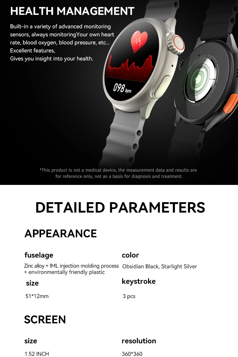 Hw3 Ultra Max 2024 Round Female Smartwatch 1.52-inch Montre Reloj ...