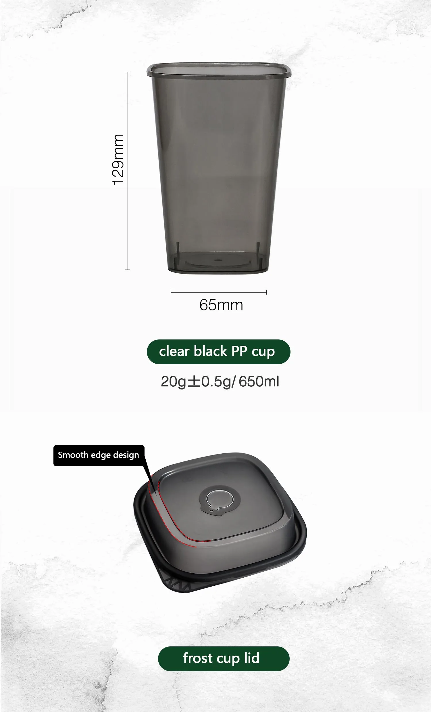 Wholesale Custom Logo Disposable Clear Plastic Cups